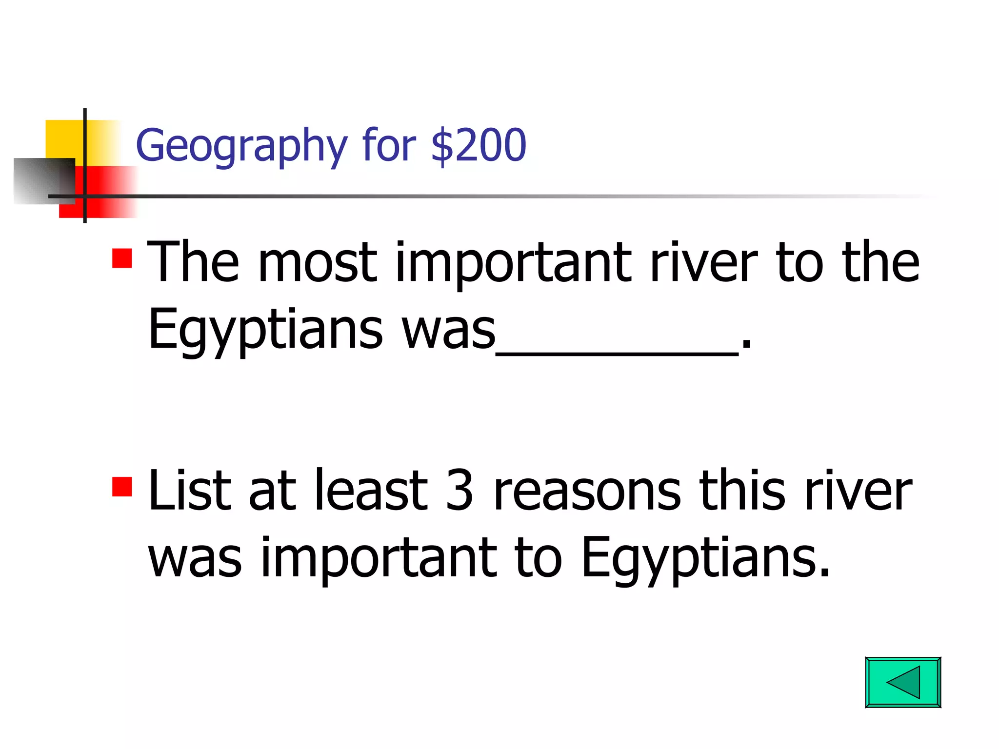 Ancient Egypt Jeopardy | PPT