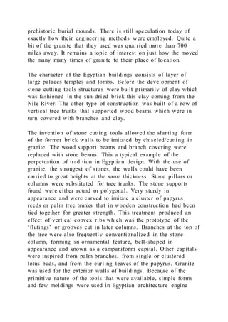 Egypt Lecture NotesThe artculture of ancient Egypt was her mo | PDF