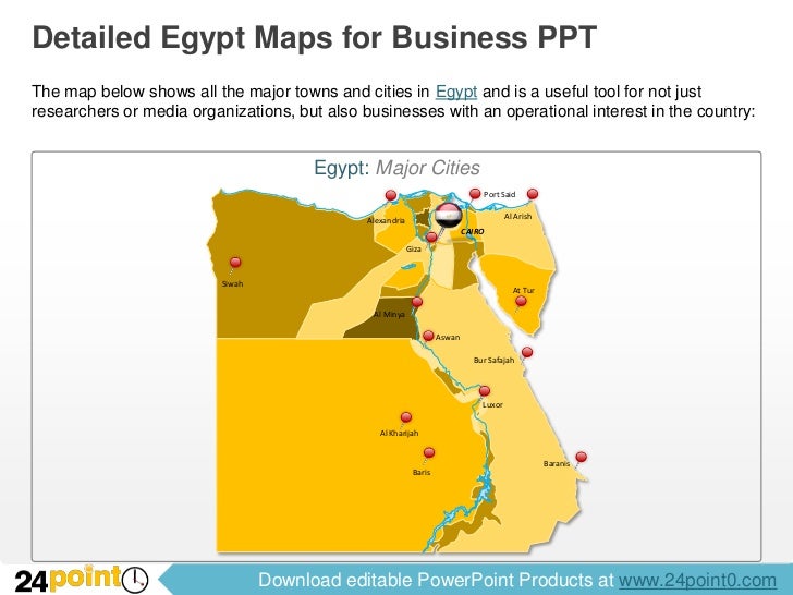 Editable Egypt Maps for PowerPoint