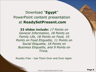 Egypt Powerpoint Country | PPT