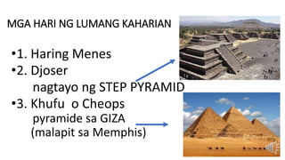 Egypt sinaunang kabihasnan batay sa politika, kultura, ekonomiya ...