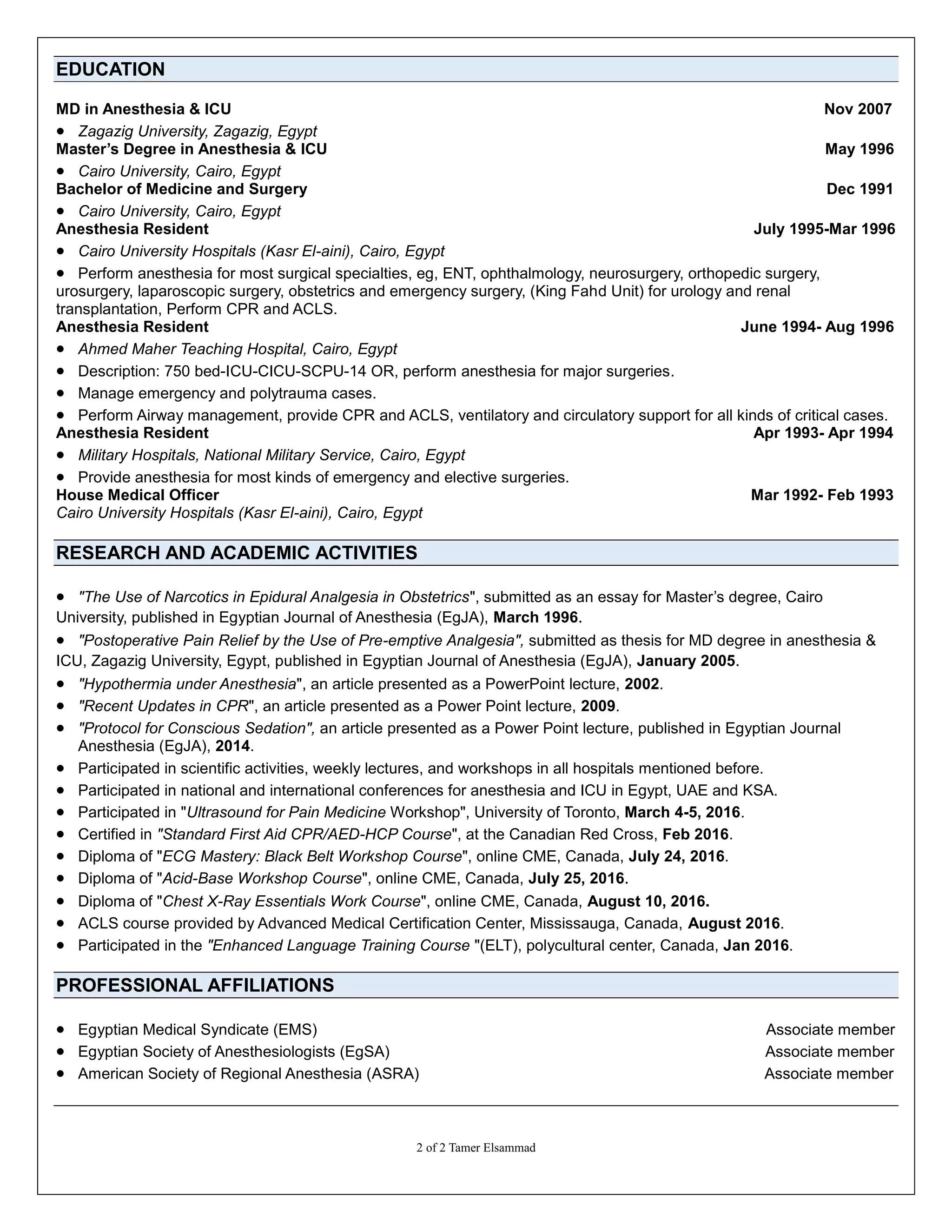 @Egypt tamer cv 16 | PDF