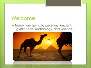 Egypt Tools, Technology And Science | PPTX