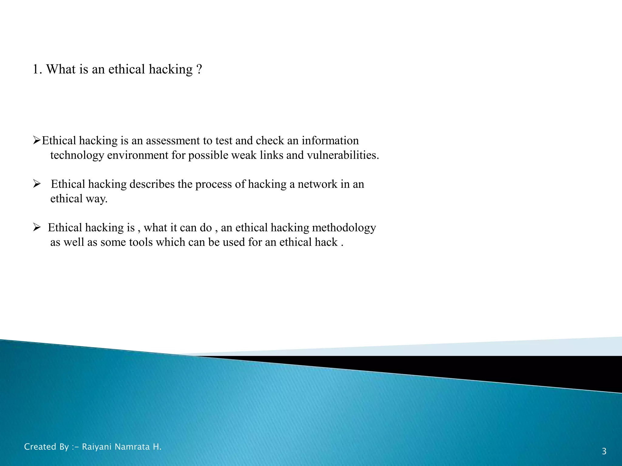Ethical Hacking | PPT