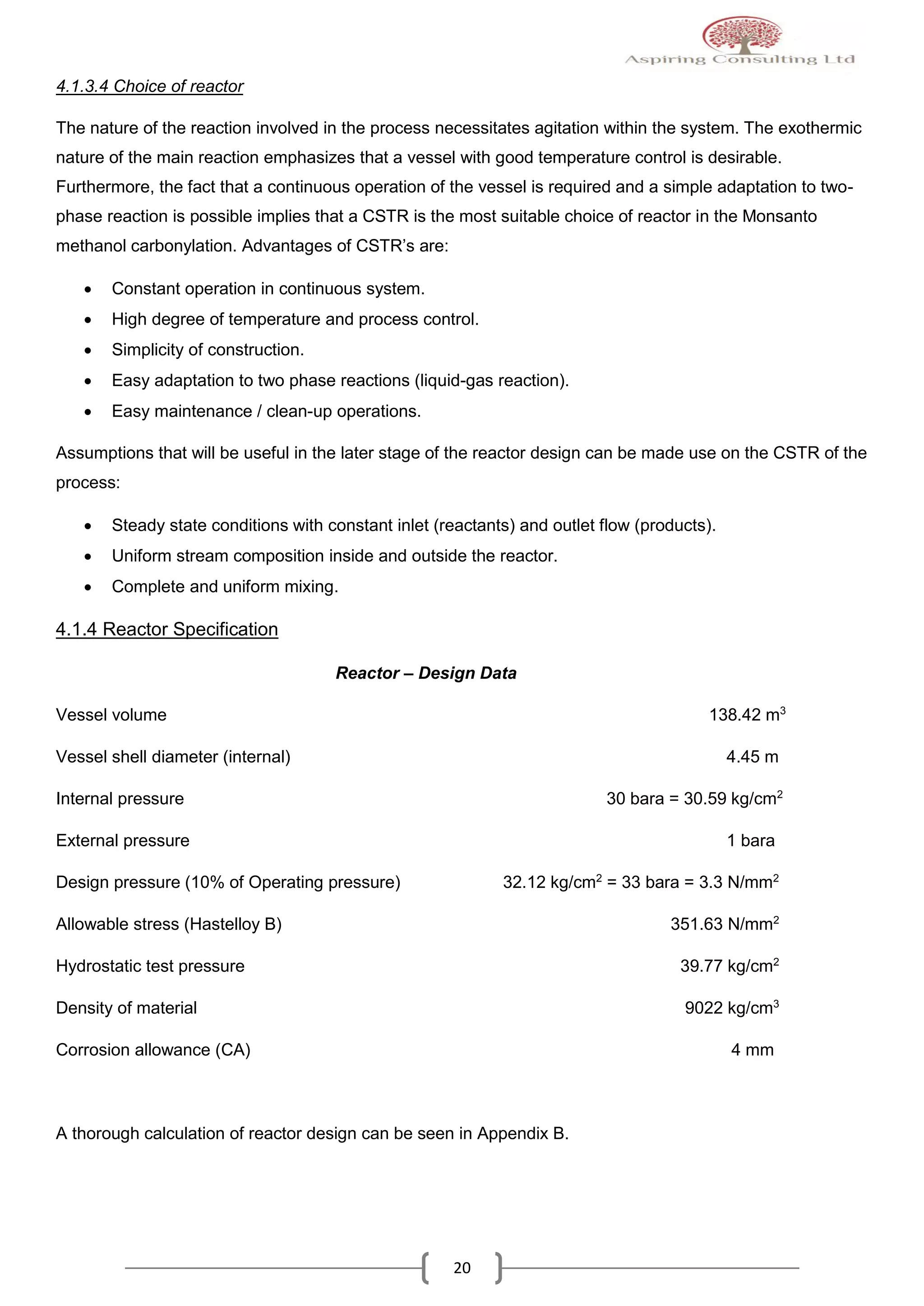Acetic Acid Process Plant Design | PDF