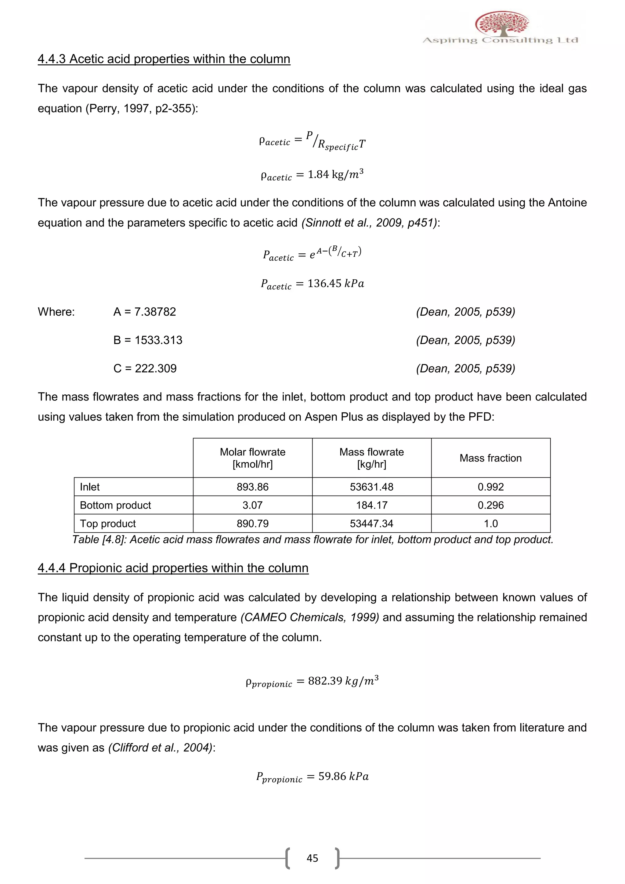 Acetic Acid Process Plant Design | PDF