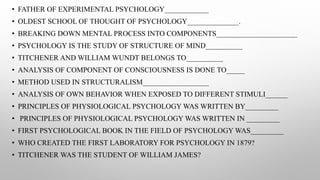 Crux of Structuralism School of thought in psychology | PDF