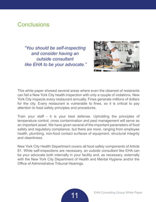Avoiding Fines & Poor Grades in NYC Health Inspection (White Paper) | PDF