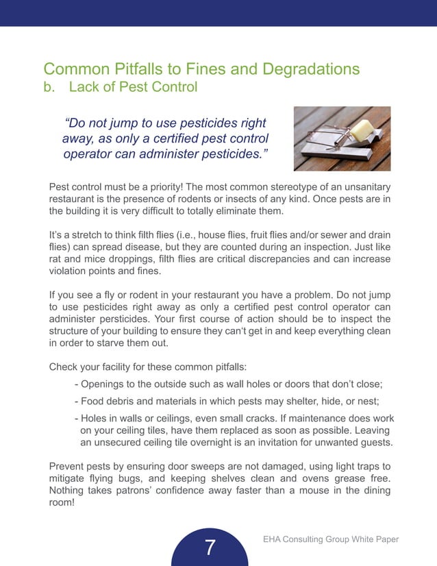 Avoiding Fines & Poor Grades in NYC Health Inspection (White Paper ...