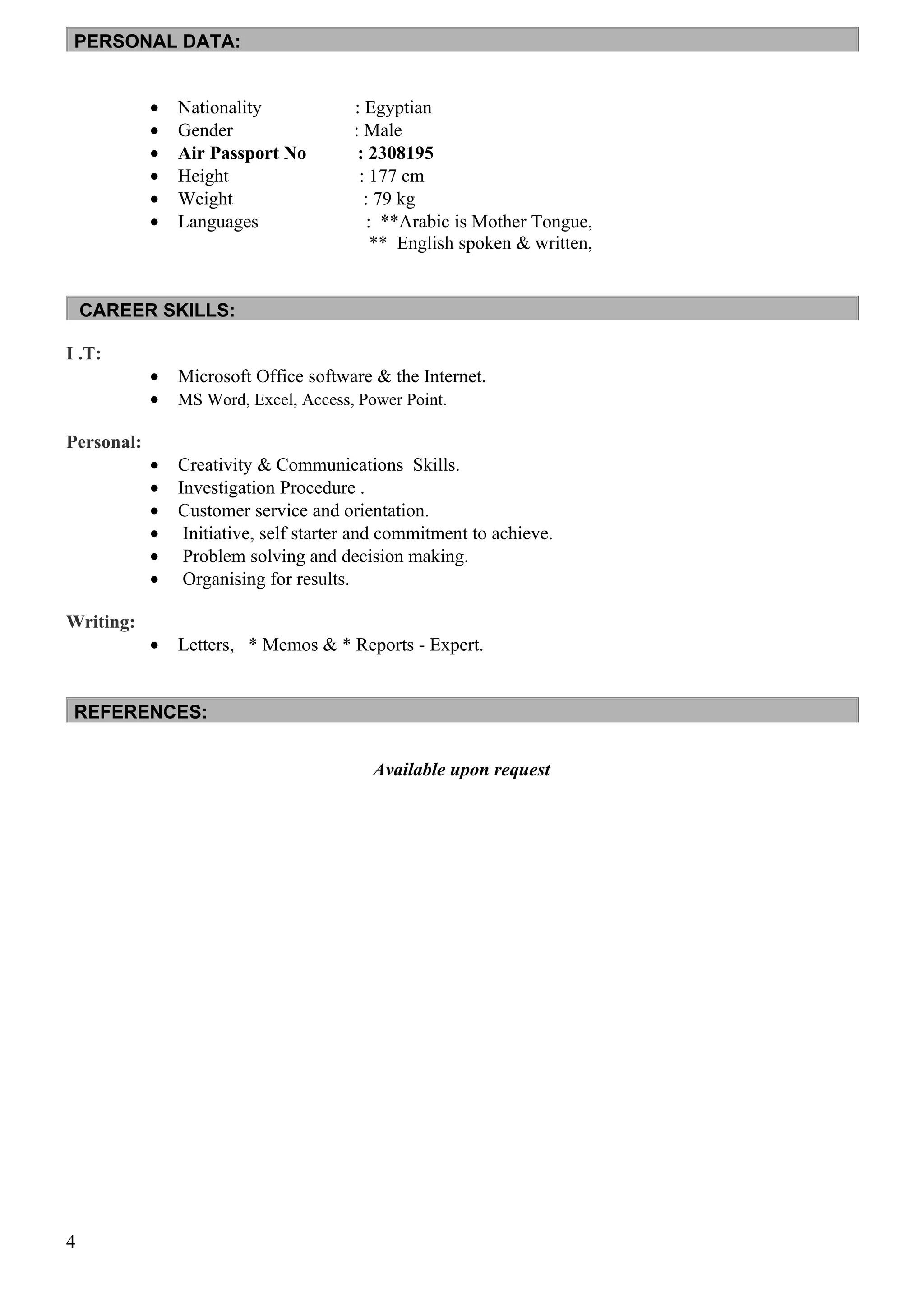 Ehab's c.v of may 2010 (2) | PDF