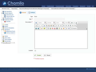 Chamilo 2 Deluxe: Integratie met Externe Databanken | PPTX