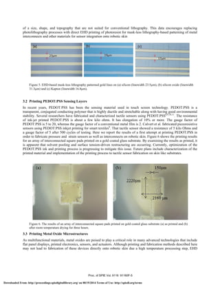 EHD as Sensor Fabrication Technology for Robotic Skins | PDF
