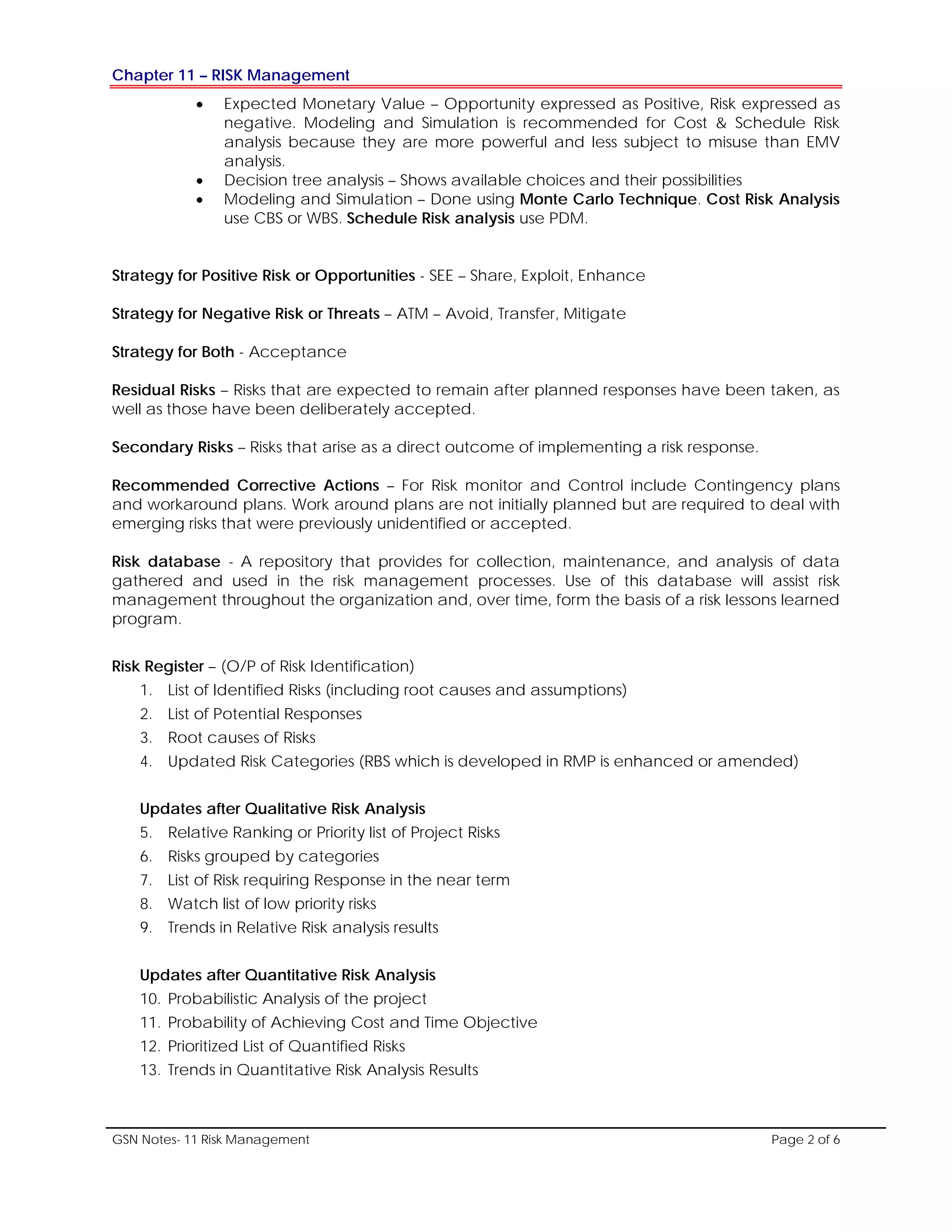 11 risk management | PDF