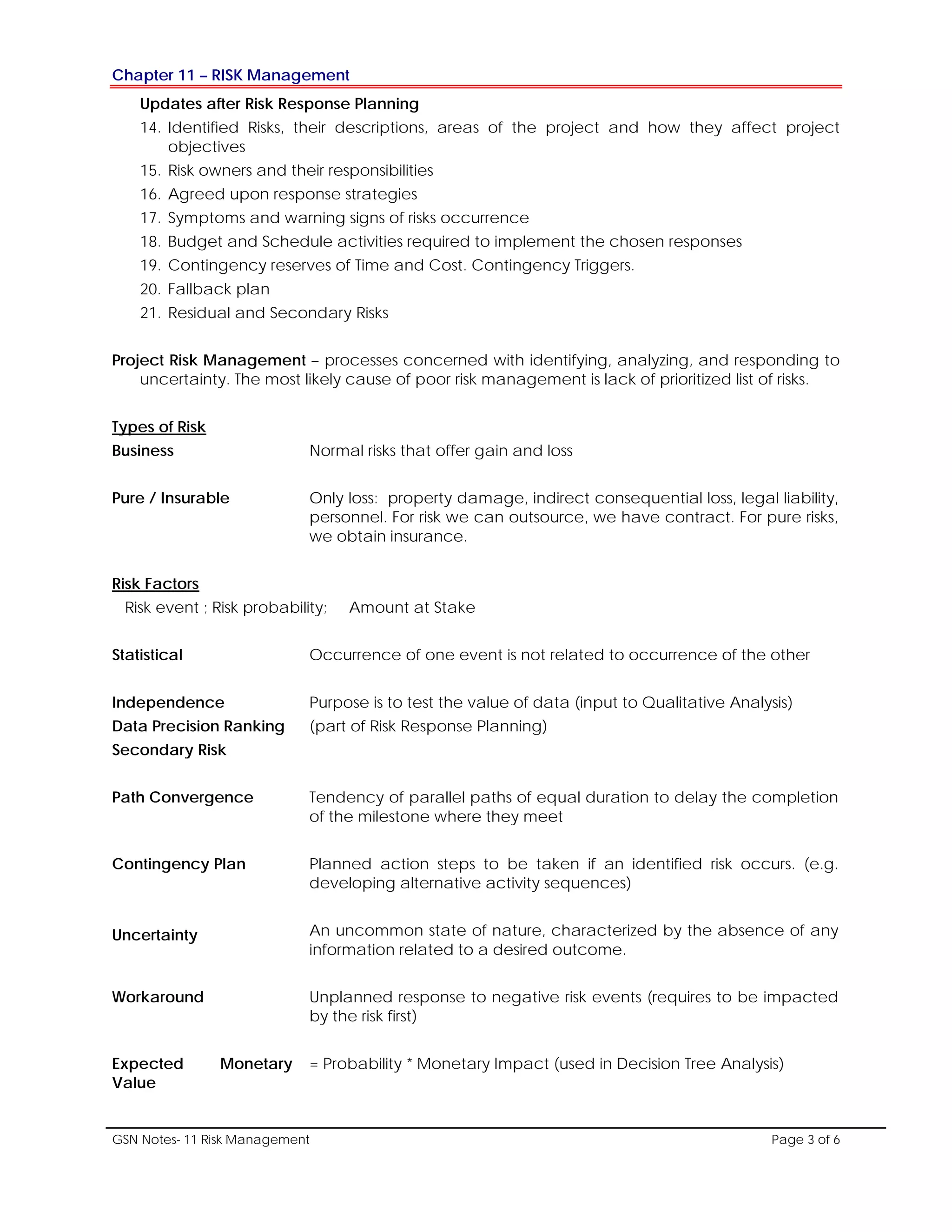 11 risk management | PDF