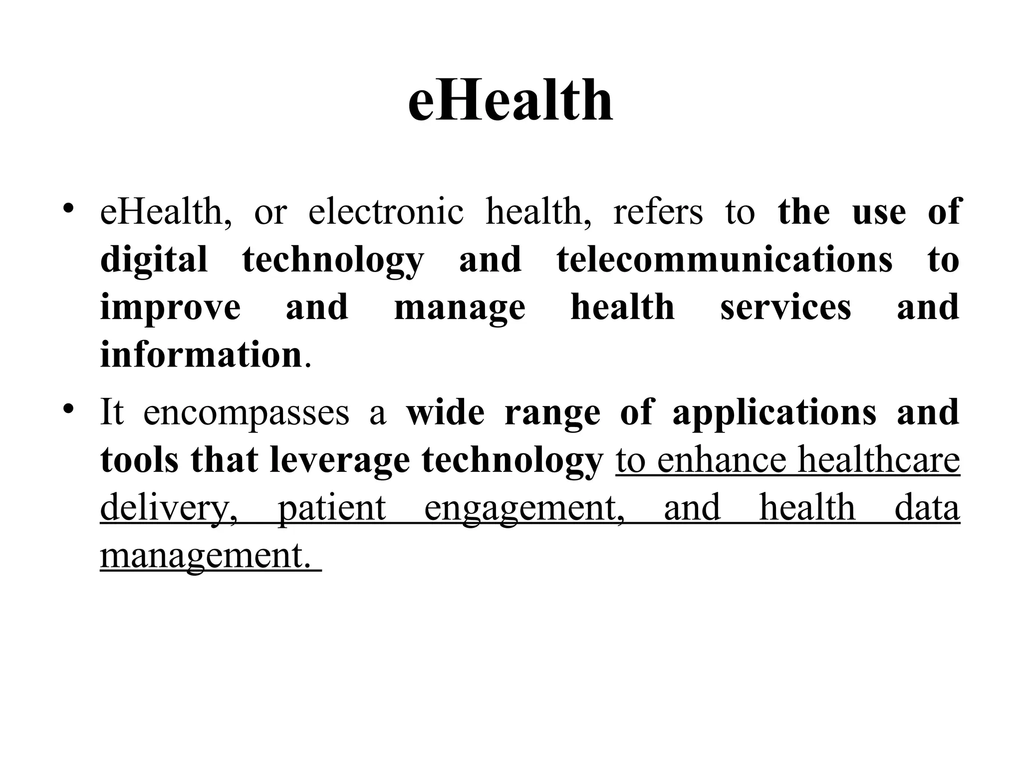 eHealth - Telemedicine concept and its benefits | PPT