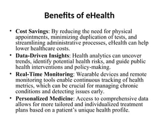 eHealth - Telemedicine concept and its benefits | PPT