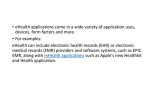 E-health appications | PPT