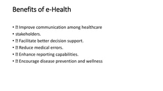 E-health appications | PPTX