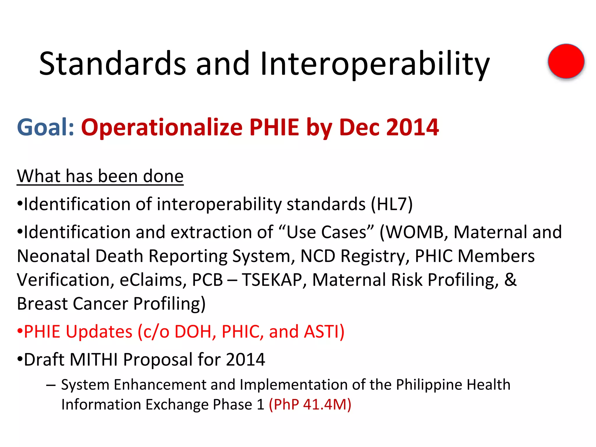 The Philippines eHealth Strategic Framework and Plan (Updates as of May ...