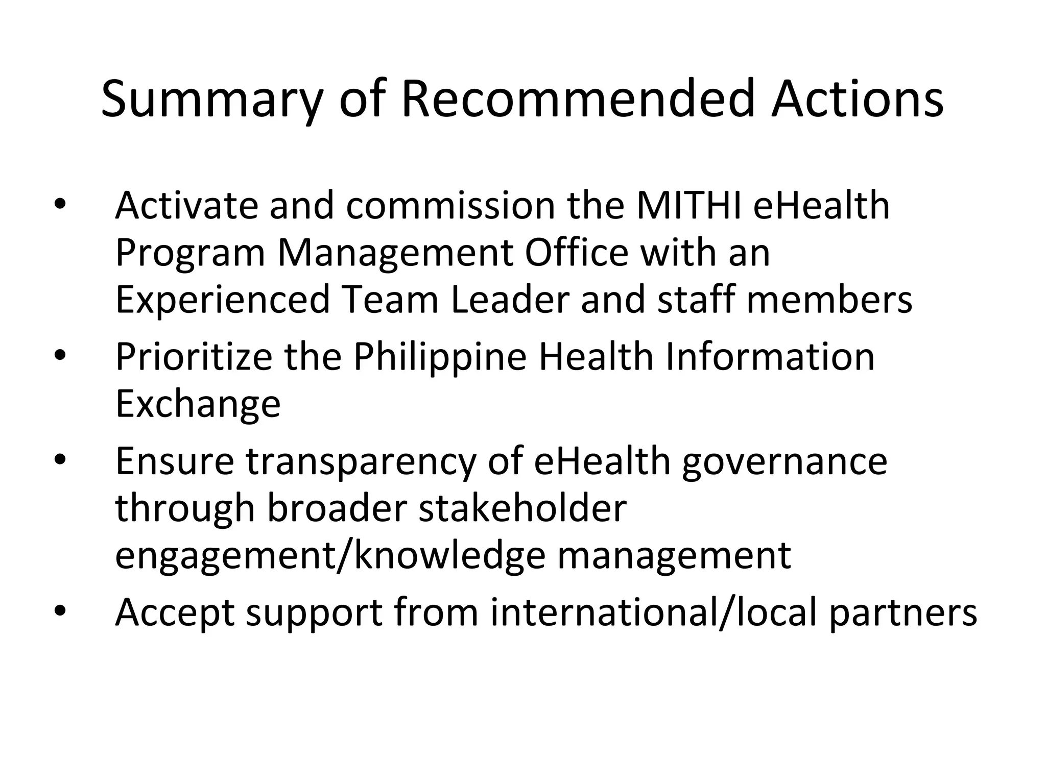 The Philippines eHealth Strategic Framework and Plan (Updates as of May ...