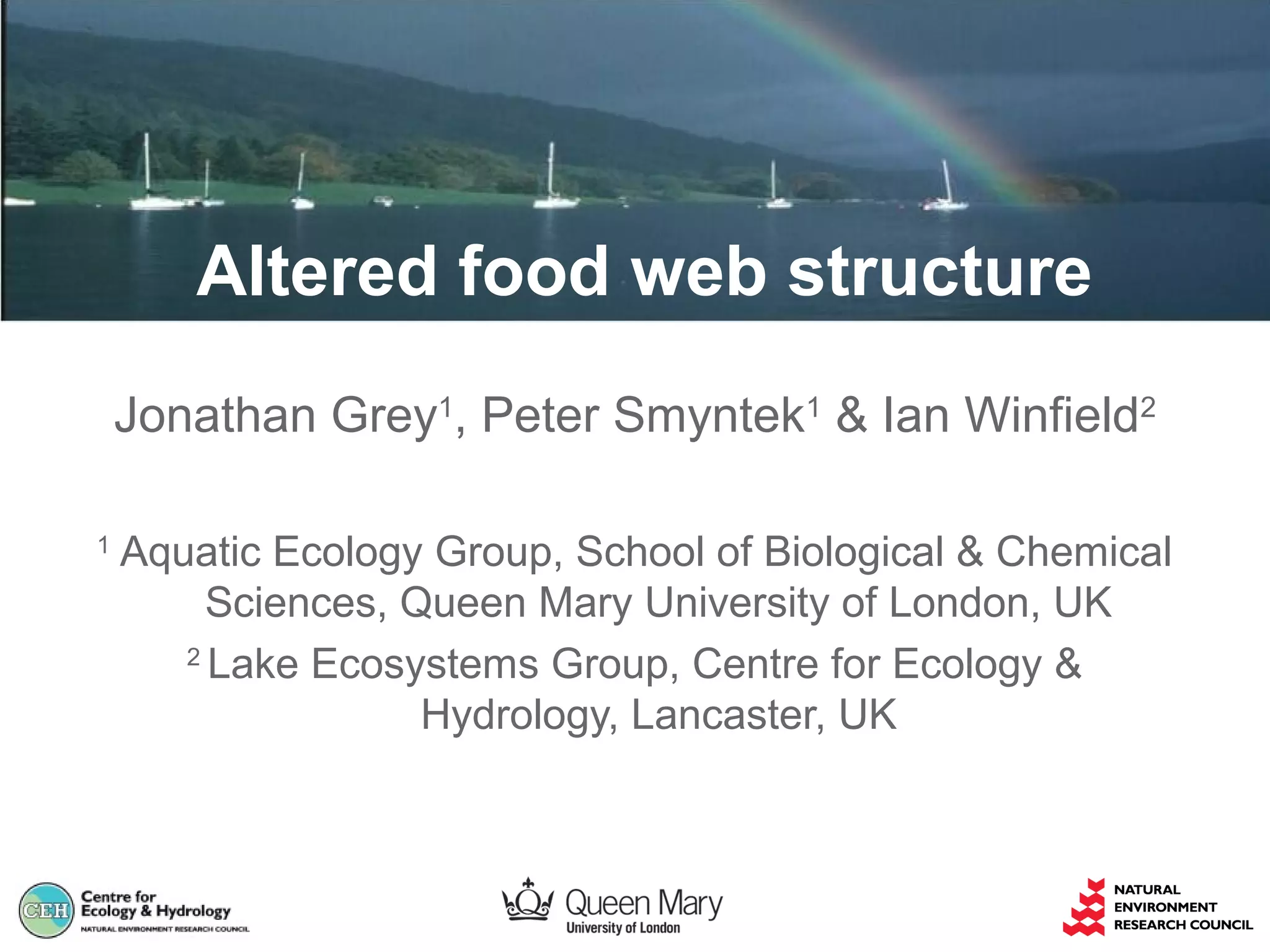 Altered food web structure | PPT | Biological Sciences | Science