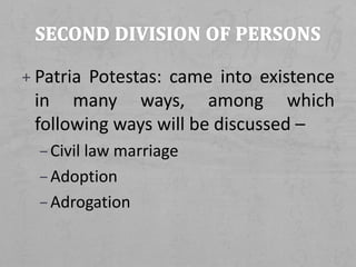 Principles of Roman Law: Law of Persons | PPTX