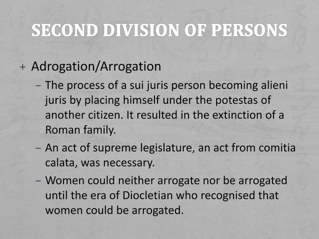 Principles of Roman Law: Law of Persons | PPTX