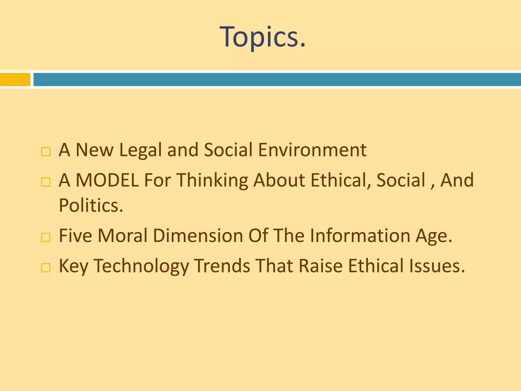 Ehical and social issues | PPTX