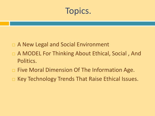 Ehical and social issues | PPTX