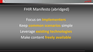 FHIR overview at EHiN 2014, Oslo | PPTX