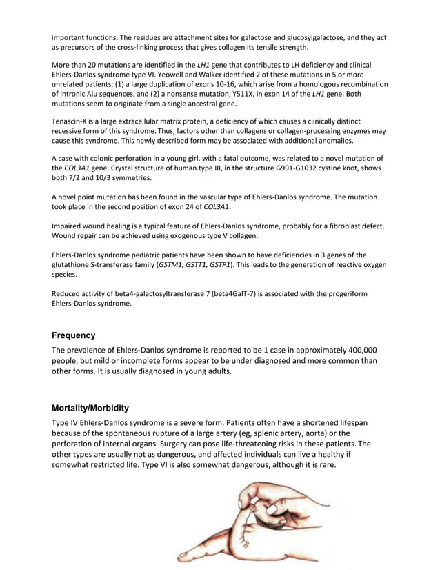 Ehlers Danlos Syndrome | DOCX | Genetics | Science