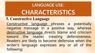 Reading-and-writing Properties of a well-written text | PPTX