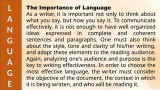 Reading-and-writing Properties of a well-written text | PPTX