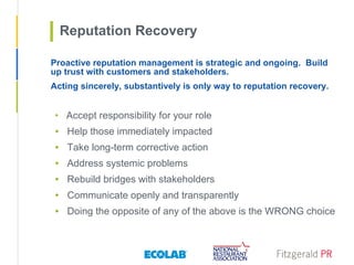 Reputation Management: Crisis Communication Planning, Response and ...