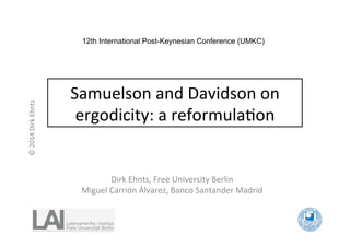 Samuelson and Davidson on Ergodicity | PDF | Physics | Science