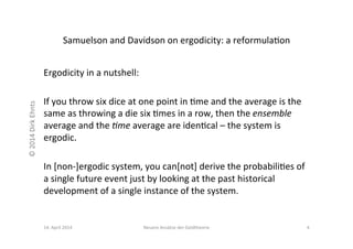 Samuelson and Davidson on Ergodicity | PDF | Physics | Science