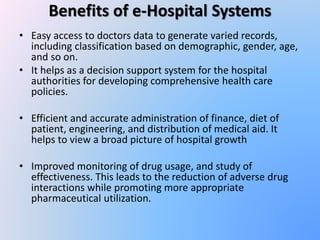 E-hospital (digital india) - Aarambh Pandey | PPTX