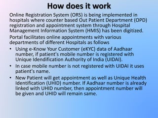E-hospital (digital india) - Aarambh Pandey | PPTX