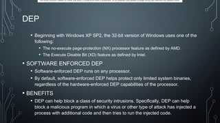 Buffer Overflow Countermeasures, DEP, Security Assessment | PPT