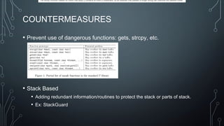 Buffer Overflow Countermeasures, DEP, Security Assessment | PPT