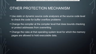 Buffer Overflow Countermeasures, DEP, Security Assessment | PPT