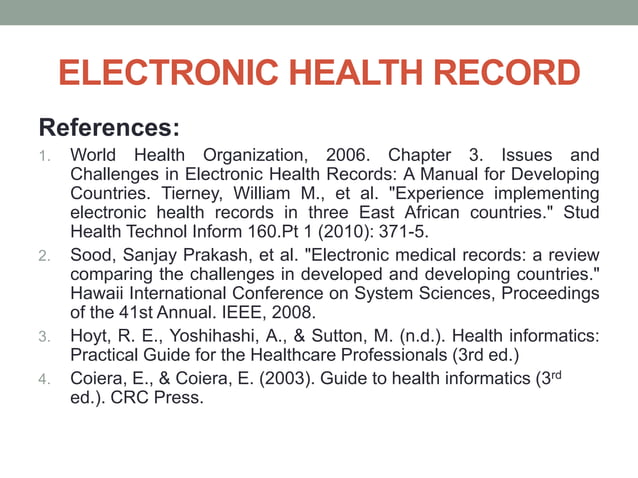 Electronic Medical Record | PPTX