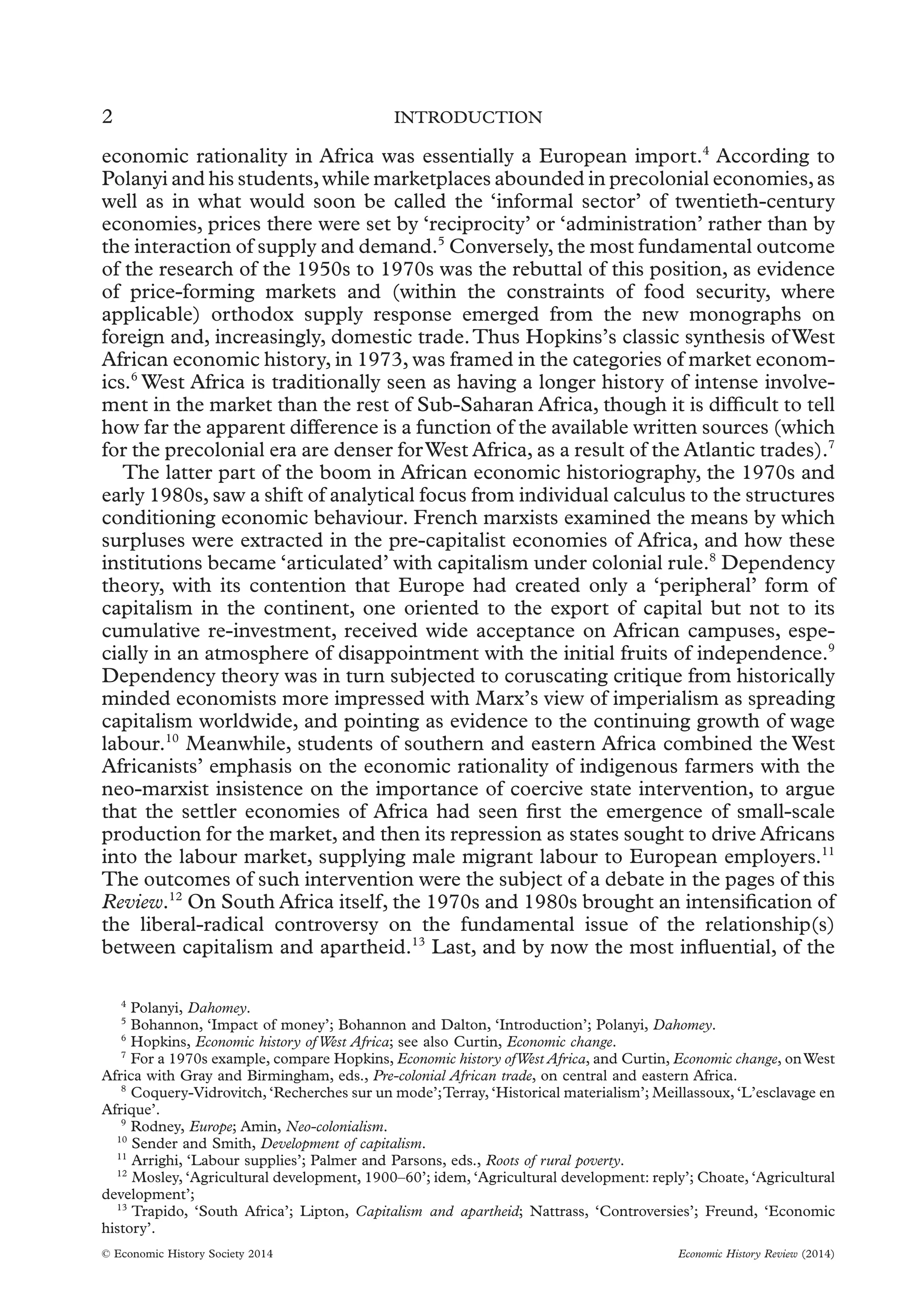 Introduction:The renaissance of African economic history | PDF