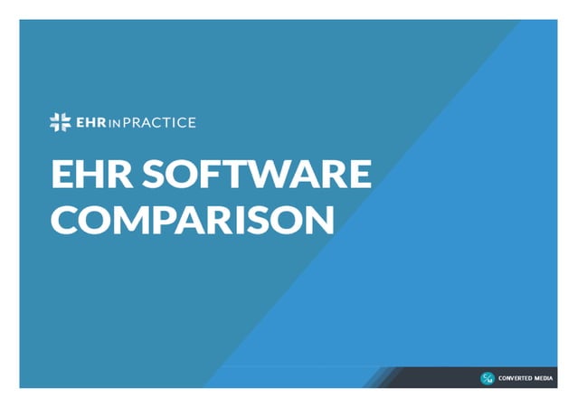 EHR comparison pdf for better understanding of Healthcare softwares | PDF
