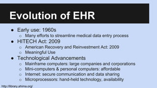 Ehr implementation | PPTX | IT and Internet Support | Internet