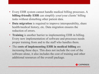 EHR IMPLEMENTATION IN BILLING: EVERYTHING YOU NEED TO KNOW | PPTX