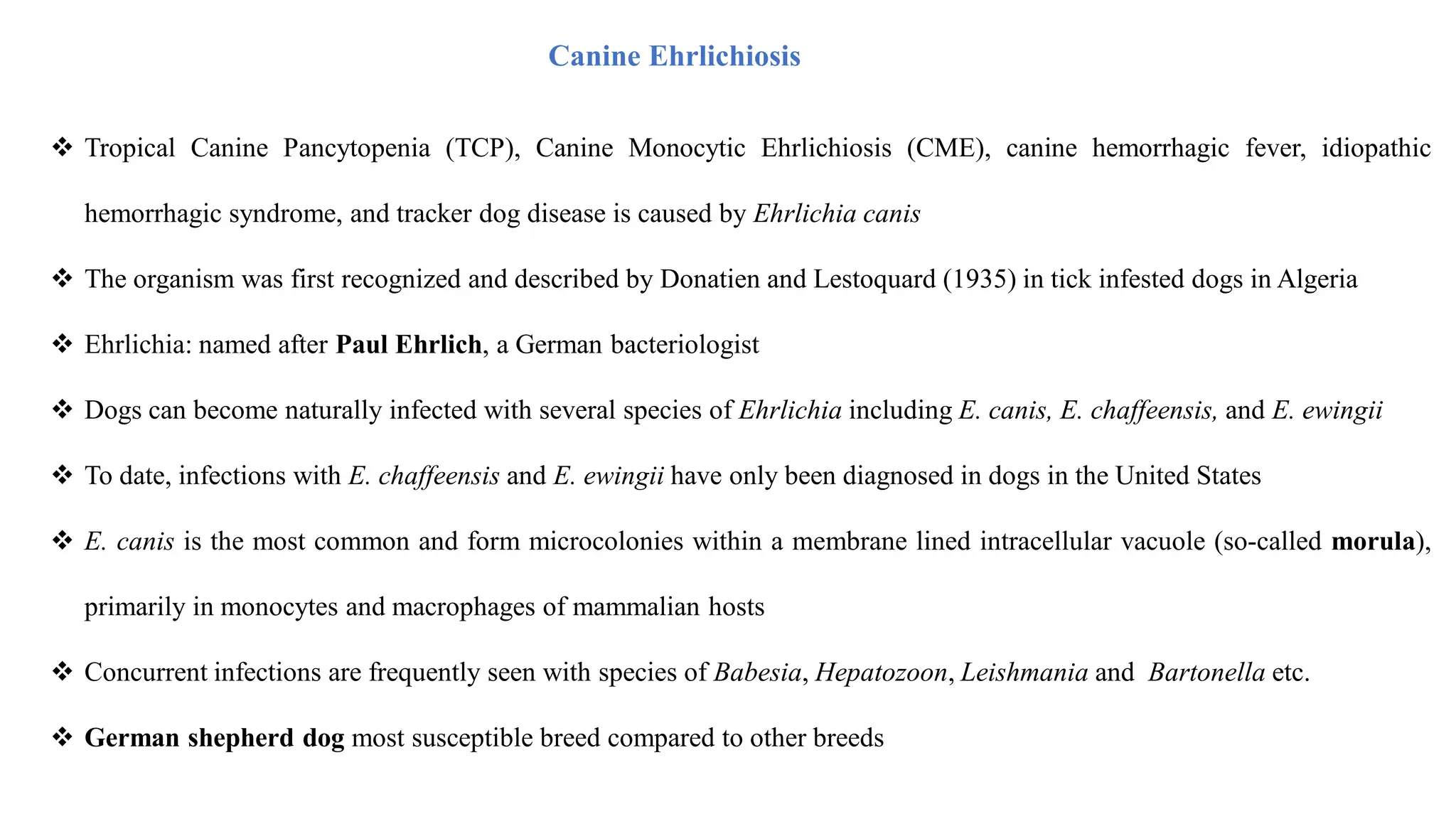 Ehrlichiosis based presentation in dog and cat.pdf