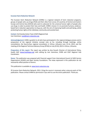 Eurasian harm reduction network | PDF
