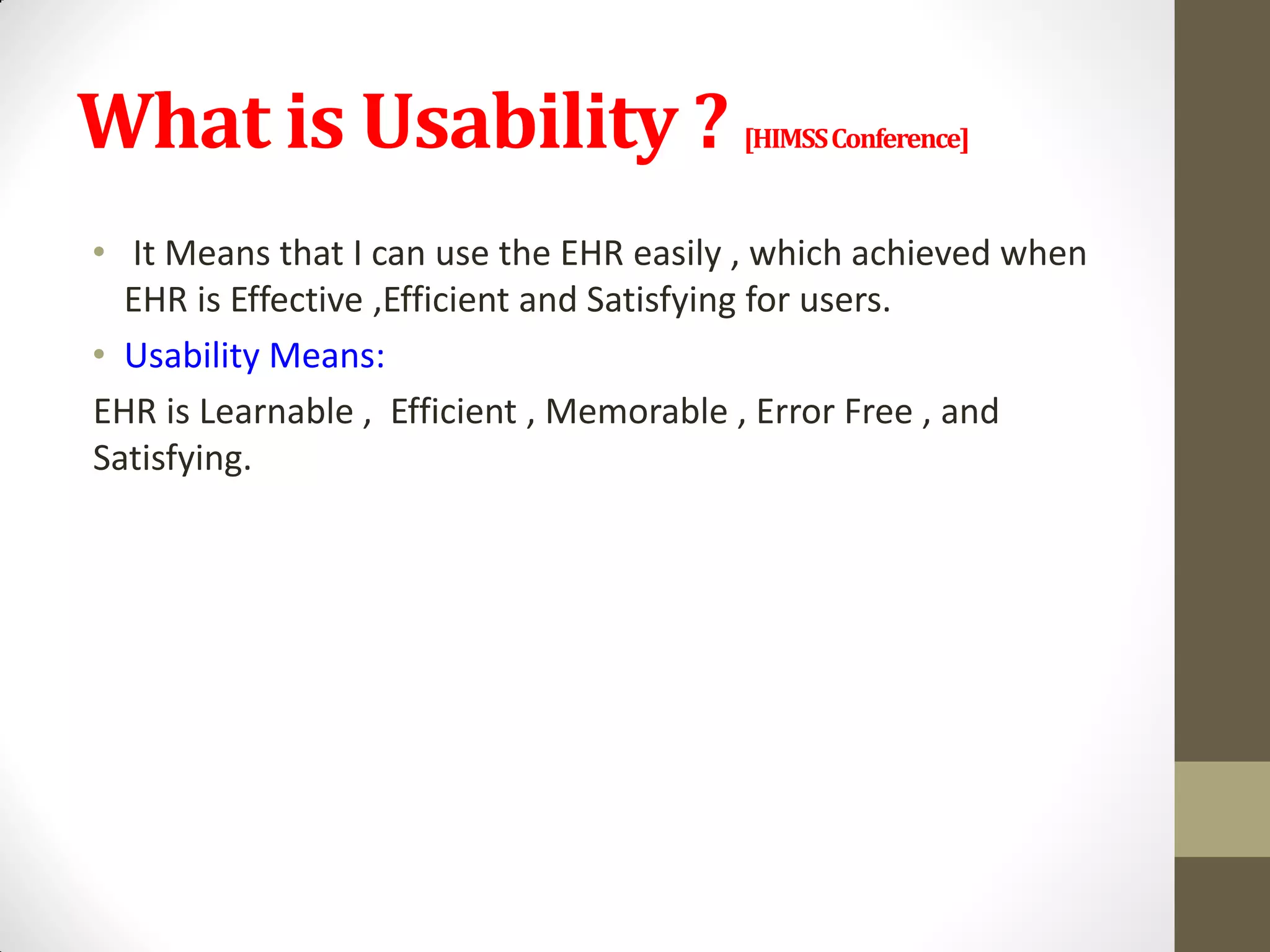 Ehr usability | PDF