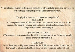 HUMAN SETTLEMENTS | PPTX